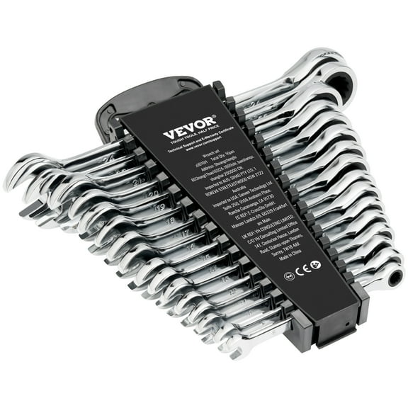 Combination Wrench Set, 8- Ratcheting Wrench Set with Organizer Rack ...