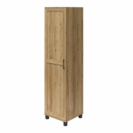 Systembuild Evolution Lory Framed 60" Tall Storage Cabinet in Natural ...