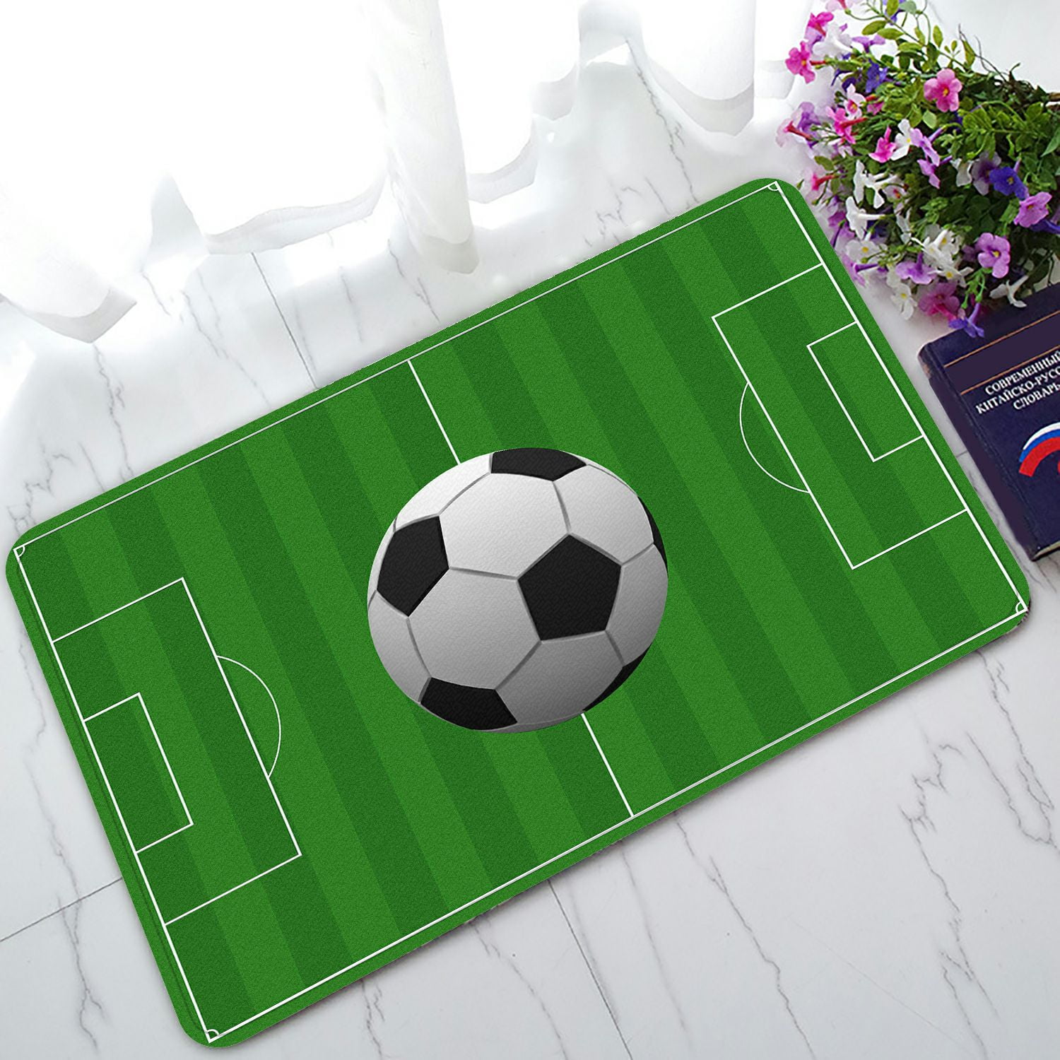 ABPHQTO A Soccer Pitch Doormat Entrance Rug Area Rug Floor Mat Home ...
