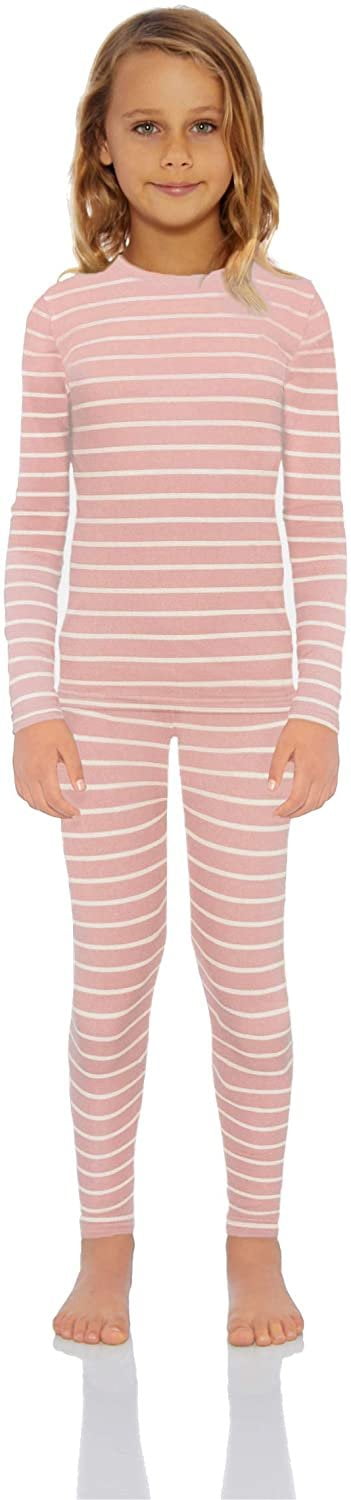 Rocky Thermal Underwear for Girls Fleece Lined Striped Thermals Kids ...