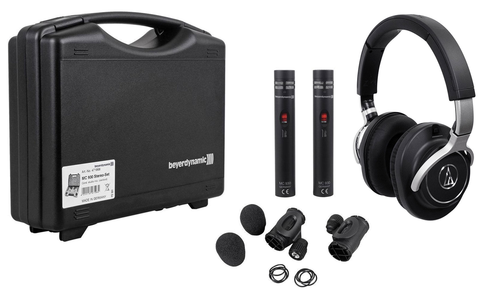 Beyerdynamic MC930-STEREO-SET Microphones+Audio Technica ATH-M70X ...