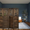 4 Panel Room Divider 5.6Ft Tall Cutout Room Dividers and Folding ...
