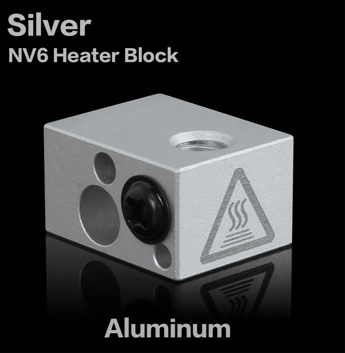 NV6 Heated Block Aluminum Heating Block E3D V6 Heat Block J-head BMG ...
