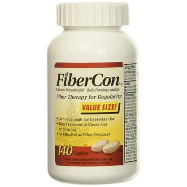 FiberCon Fiber Therapy Regularity Supplement - 140 Caplets for ...