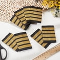 4Pcs Polyester Captain Epaulettes Rectangle Gold 80x50x2.5mm DIY for ...