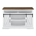 Pemberly Row Farmhouse Wood Barn Door TV Console for TVs up to 52" in ...
