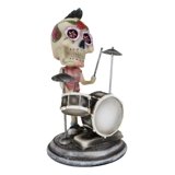 Free Shipping! Day Of The Dead Tattoo Skeleton Rock Drummer Bobblehead ...