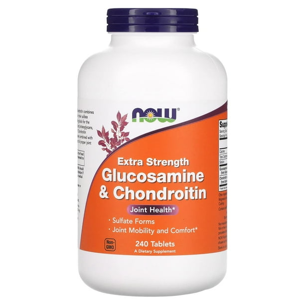 Supplement NOW Glucosamina y condroitina Extra Strength 240 comprimidos ...