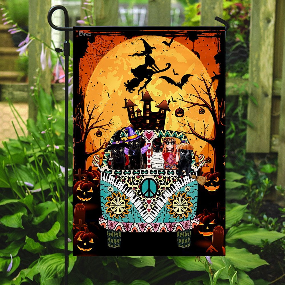 FLAGWIX American Halloween Garden Flag (11.5" x 17.5") - Hippie Bus ...