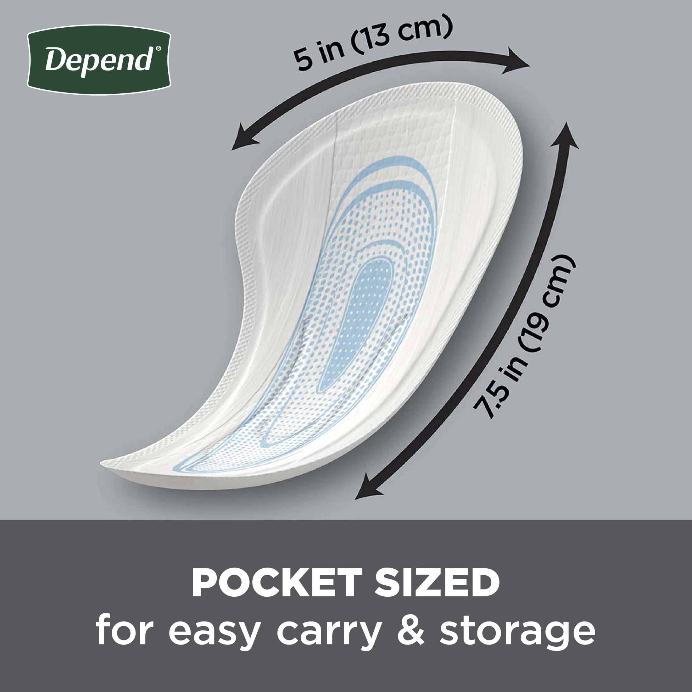 Depend Shield Incontinence Pads for Men Bladder Control Pads, Light, 58 ...