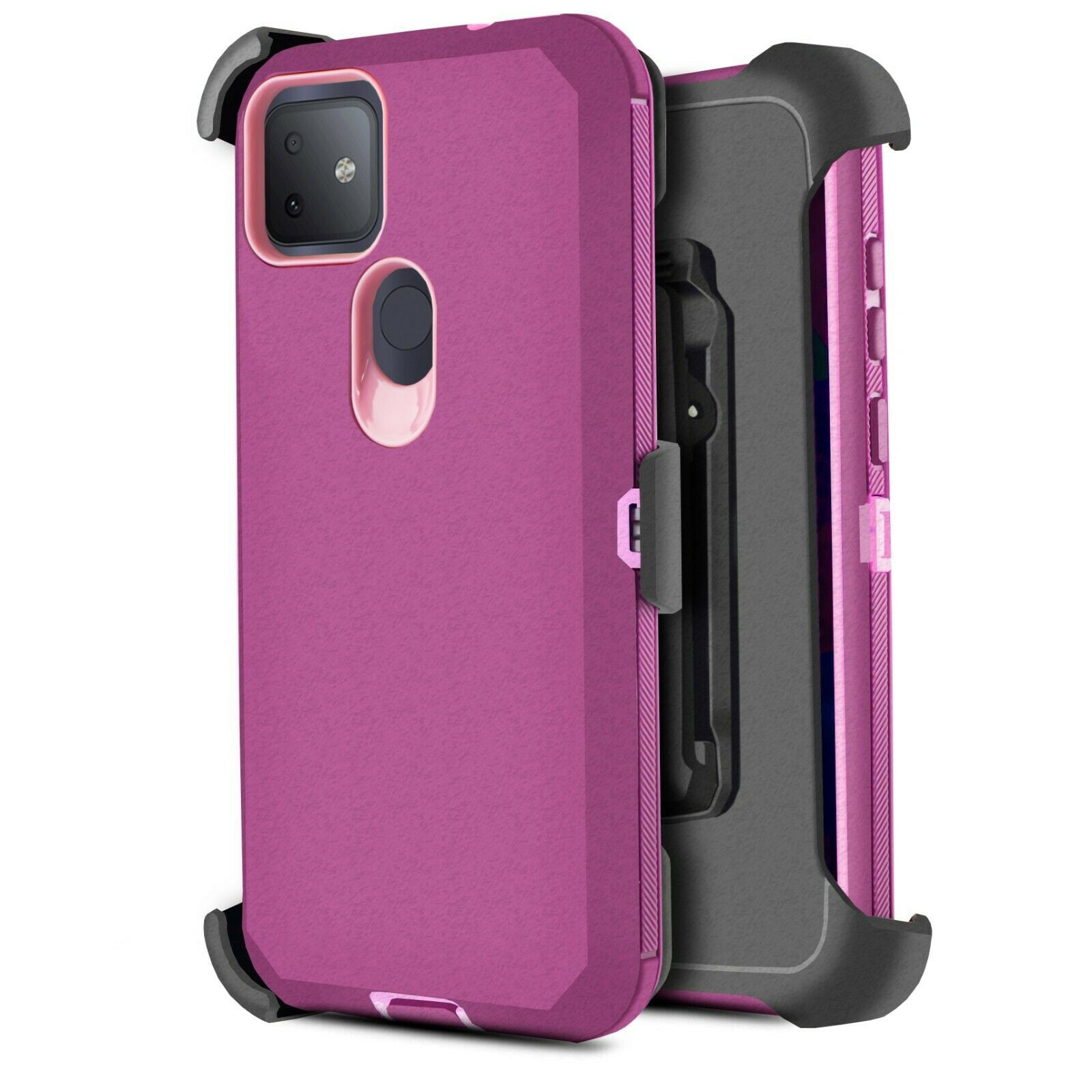 for T-Mobile Revvl 4+ Plus Phone Case Dual Layer Full-Body Rugged Clear ...