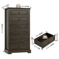 "Homfa Vertical Tall Dresser, Deep 6-Drawer Wooden Storage Stand for ...