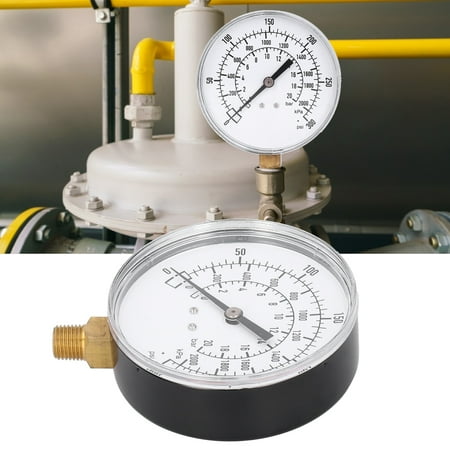 LHCER 0‑300psi 0‑2000kpa 0‑20bar Vacuum Pressure Gauge Dual Scale Dial ...