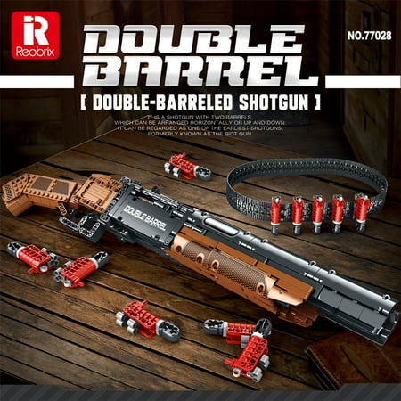 Reobrix 1006PCS Toy Gun Building Blocks Double Barreled Shotgun Model ...