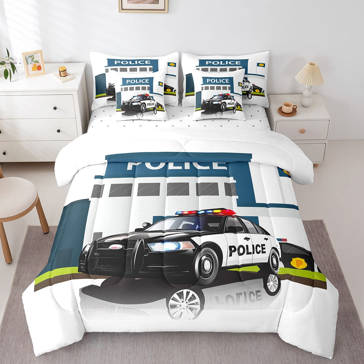 Click here for Yst Police Car Comforter Set 7 Piece Twin Size  Ca... prices