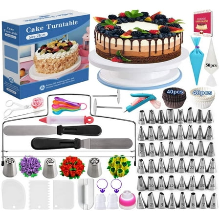 Cake Decorating Supplies Kit 206 PCS Baking Supplies Set for Beginners ...