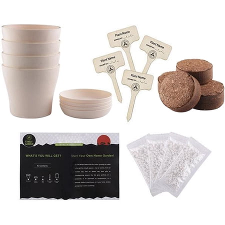 Indoor Herb Planting Kit - Novice Gardening Growth Starter Indoor Plant ...
