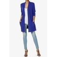 TheMogan Women's Open Front Cardigan with Pockets Casual 3/4 Sleeve ...