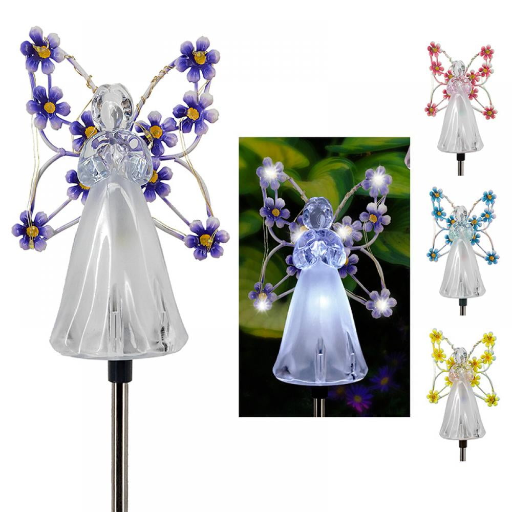 Solar Angel Garden Stake Lights - Angel Solar Lights Outdoor Garden ...