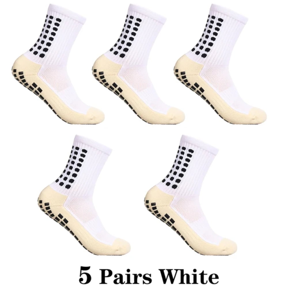 Click here for Lngoor 5 Pairs Anti-Slip Soccer Socks Men Women Ou... prices