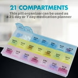 MEDca Weekly Pill Organizer, 7 Day Morning, Noon, Night Medicine ...