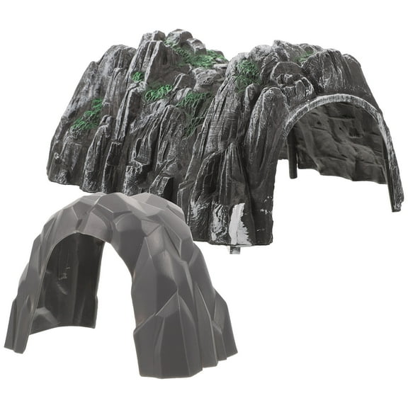 Colcolo Rockery Train Cave Tunnel Model for Home Miniature Garden Decor ...