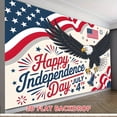 Happy Independence Day Backdrop, July 4th Patriotic Eagle American Flag ...