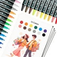 Acrylic Paint Pens, BUSATIA 12 Colors Dual Tip Paint Markers, Acrylic ...