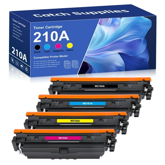 HP 210A Toner Cartridge Set, Black Cyan Yellow Magenta, Standard Yield ...