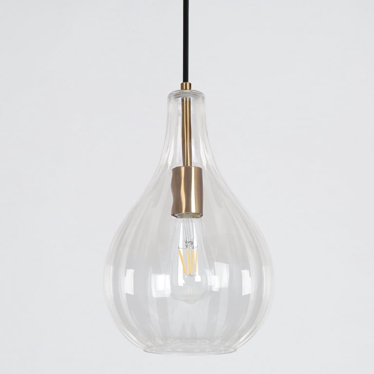 Fluted Glass Shade Island Light
