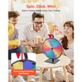 KFFKFF 12-Inch Spinning Prize Wheel with 12 Sections, Tabletop Roulette ...