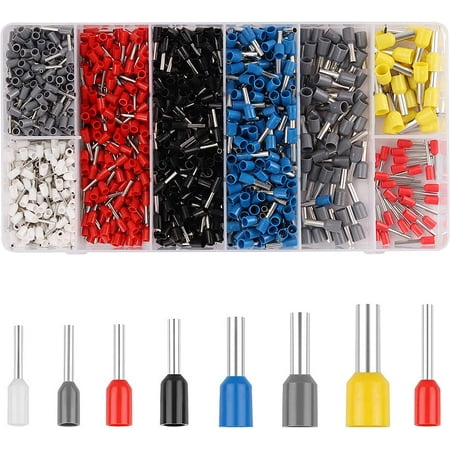 TILIYHELLO 1200-piece electrical connector kit, crimp end caps ...