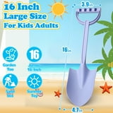 Jumbo 3 Pack Shovels 16 Inch, Heavy Duty Plastic Sand Spade Shovel for ...