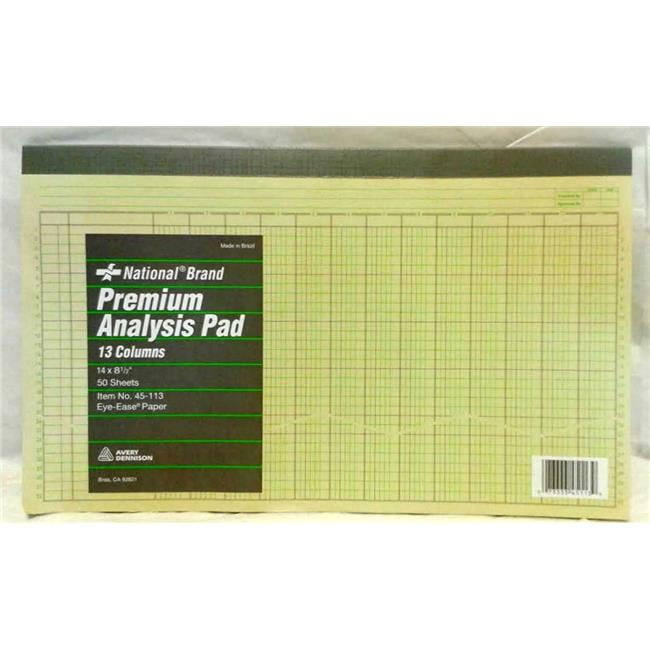 National Brand & Avery Dennison 1916669 Premium Analysis Pad - 13 ...