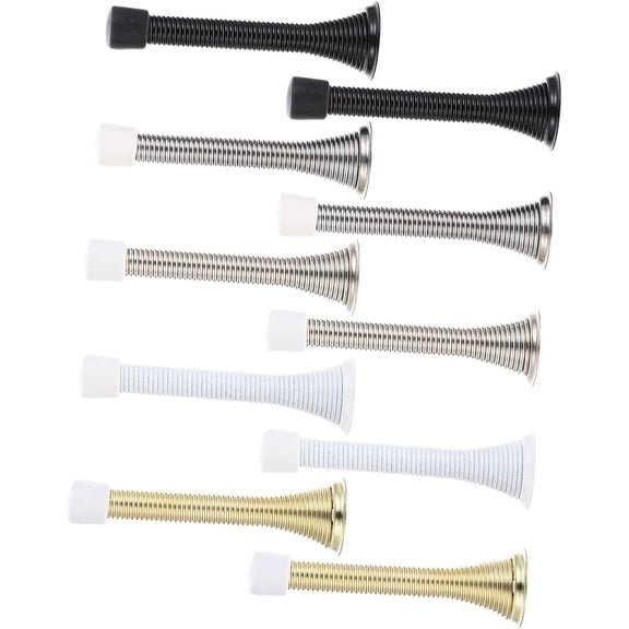 Spring Door Stop(78mm/3.07") 5Pcs, Metal Flexible Spring Door Stopper ...