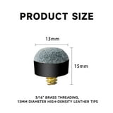 GSE Games & Sports Expert Pool Cue Tips, Screw-On, Soft or Hard Leather ...