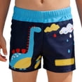 Boys Swim Trunks Cartoon Print Boxer Swim Shorts Elastic Waist ...