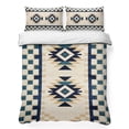 Blue Southwestern Aztec Ethnic 3 Pieces Quilt Set,1 Quilt with 2 Shams ...