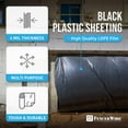 Fencer Wire 4 mil Black Plastic Sheeting, Heavy-Duty, Multi-Purpose, Vapor Barrier, 4' x 100 ...
