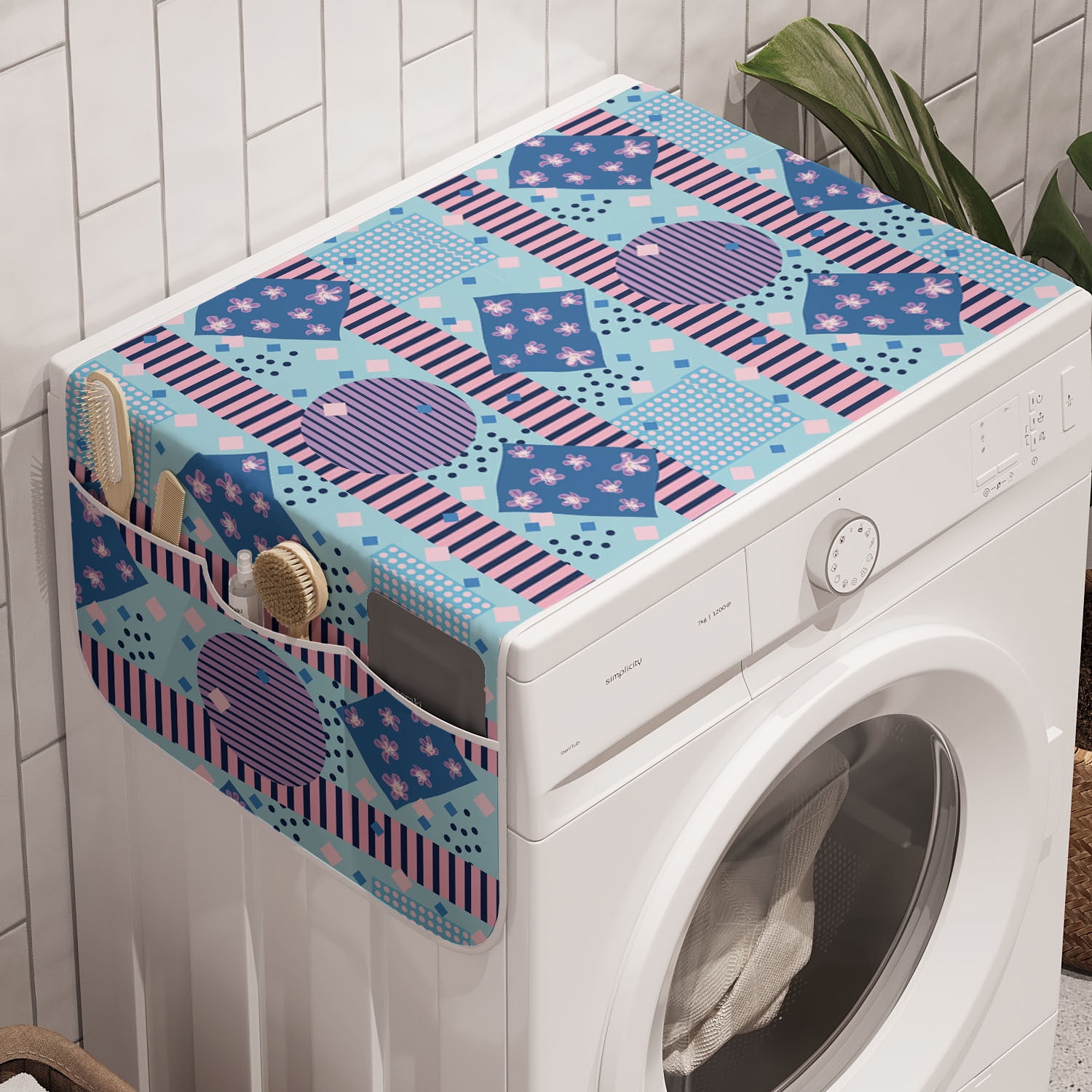 Geometric Washing Machine Organizer, Pastel Abstract Shapes and Shapes ...