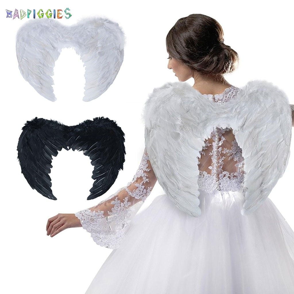 BadPiggies Angel Devil Feather Wings Fairy Cosplay Dress Halloween ...