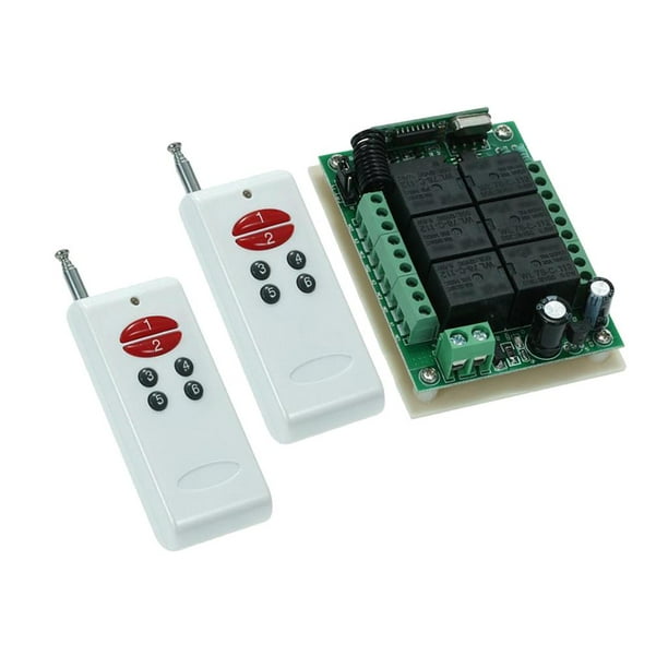 433 Mhz Interruptor RF Inalámbrico 12V 6CH Retardo Interruptor De ...