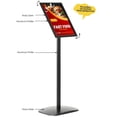 M&T Displays Black 11x17 Pedestal Sign Holder Aluminum Snap Frame ...