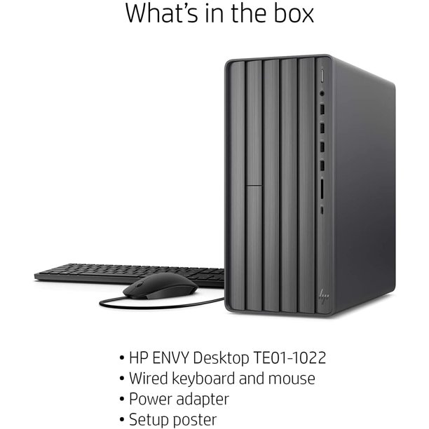 HP ENVY Desktop Computer, Intel Core i7-10700, 16 GB RAM, 1 TB Hard ...