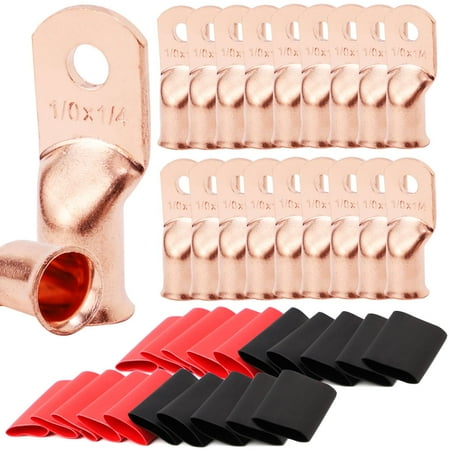 TKDMR 20pcs 10 AWg-14 Battery Lugs,copper Wire Lugs,Heavy Duty Battery ...