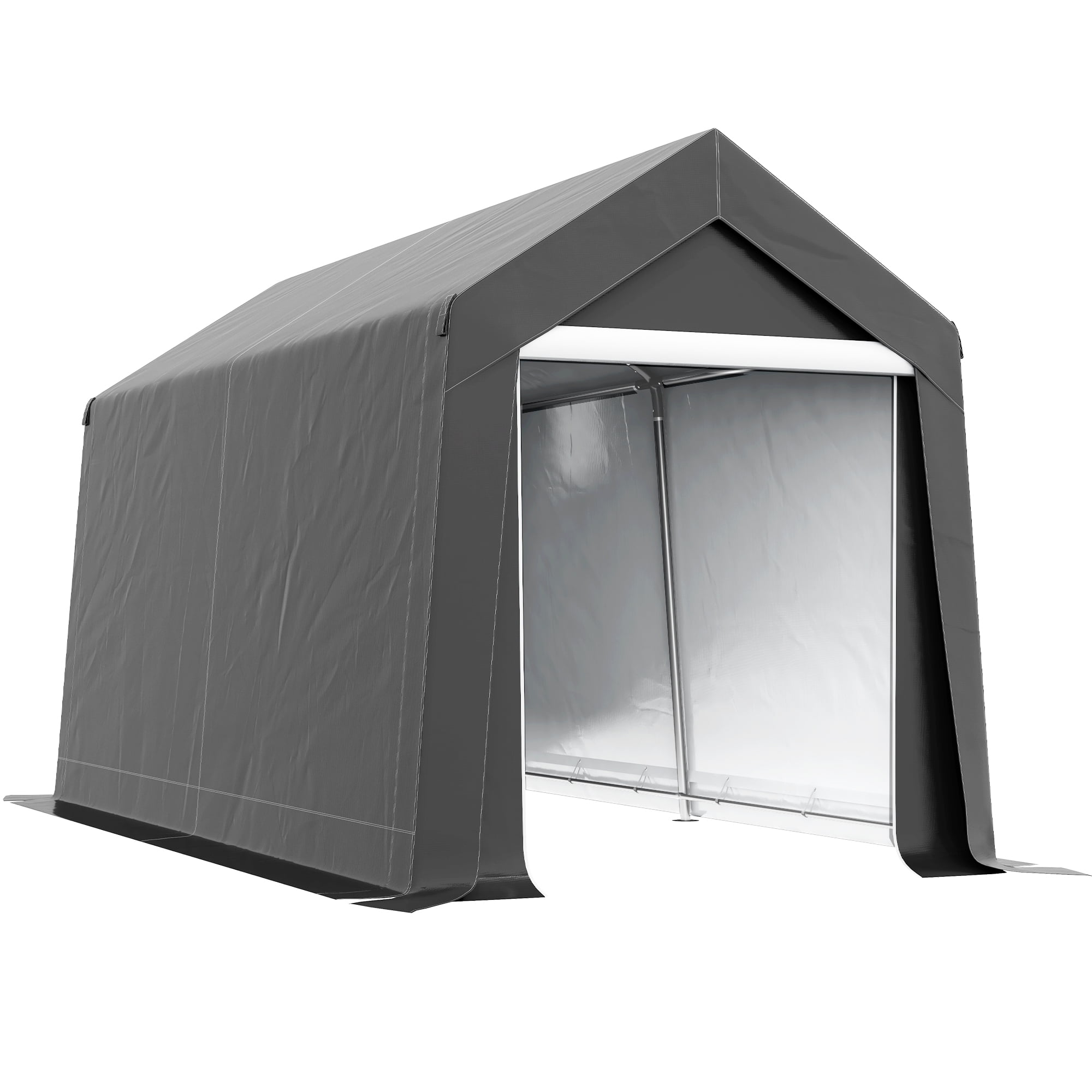 Click here for Outsunny 7 X 12 Portable Shed  Outdoor Shed With R... prices