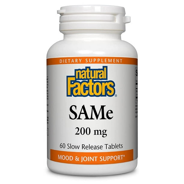 Suplemento Natural Factors SAMe 200 mg 60 comprimidos | Walmart en línea