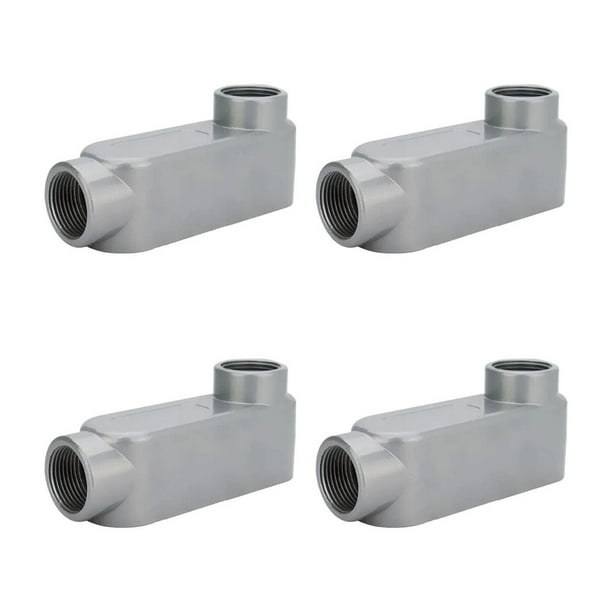 Pack 4 Pzs Condulet Tipo LB De Aluminio De 1 Pulg Gris gris 1 pulgada ...