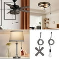 SJJ Ceiling Fan Pull Chain Extension Ornaments Chains with Light Bulb ...