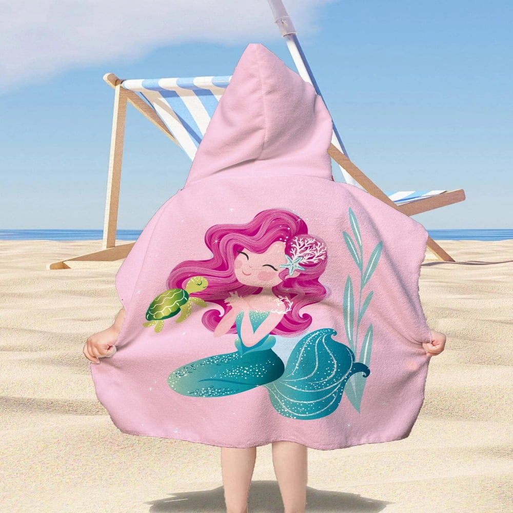 Click here for Deelleeo 1pc Mermaid Pattern Kids Bath Towel 75*75 prices